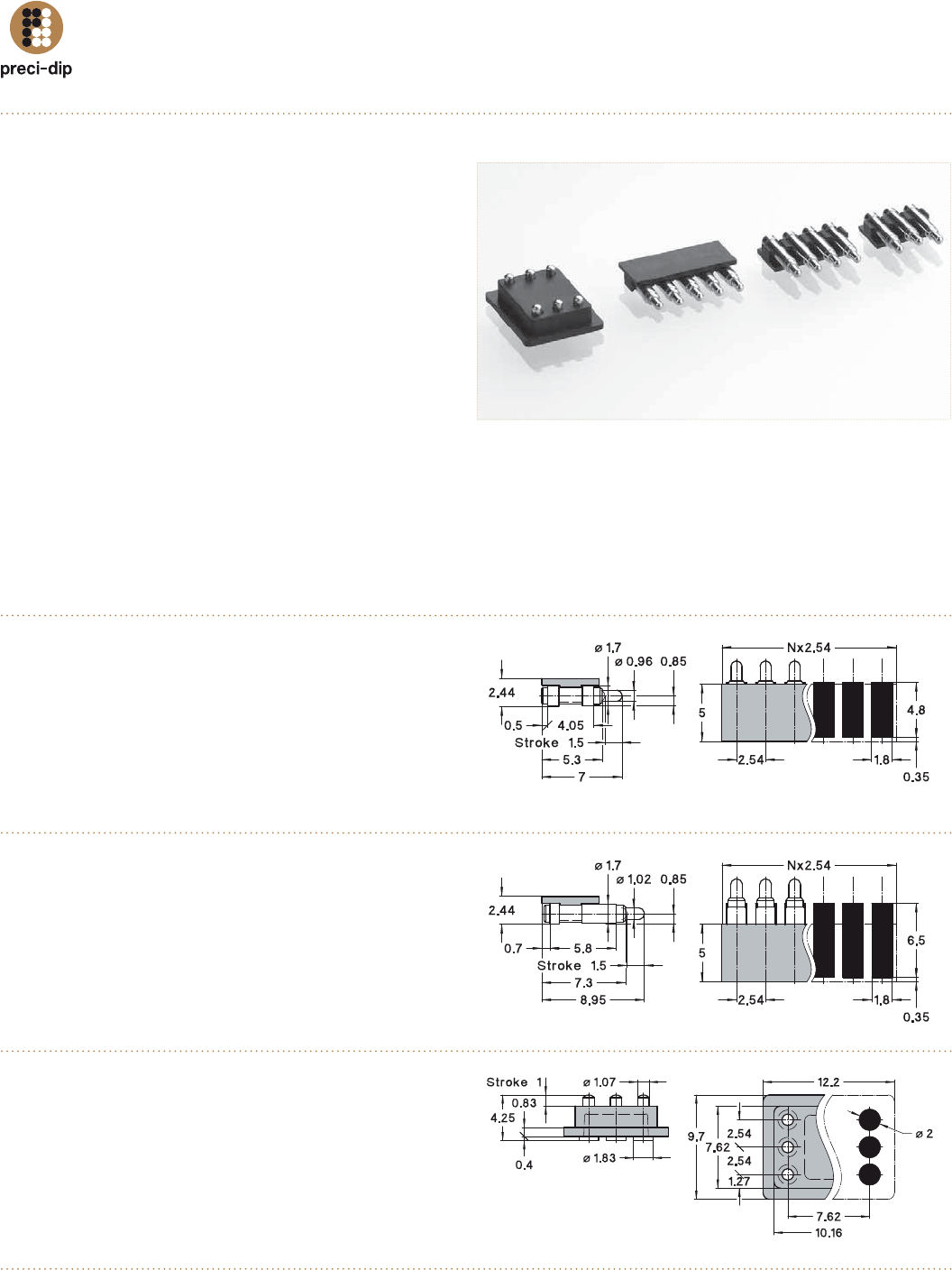 Spring Loaded Connectors Datasheet by Preci-Dip | Digi-Key Electronics