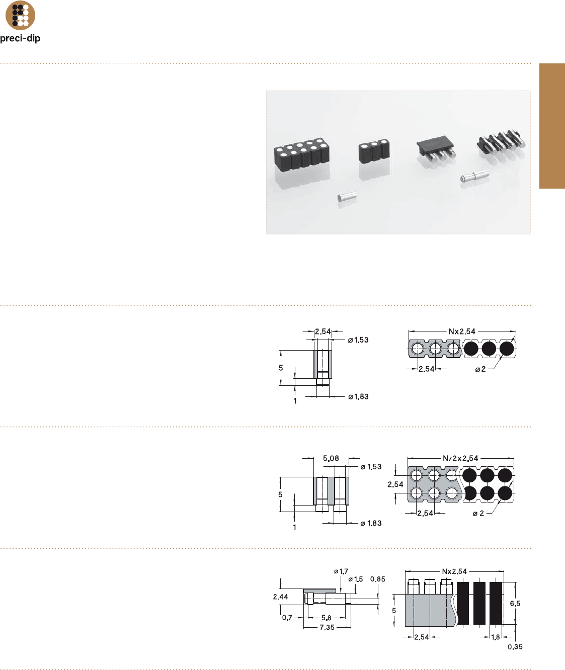 Spring Loaded Connectors Datasheet by Preci-Dip | Digi-Key Electronics