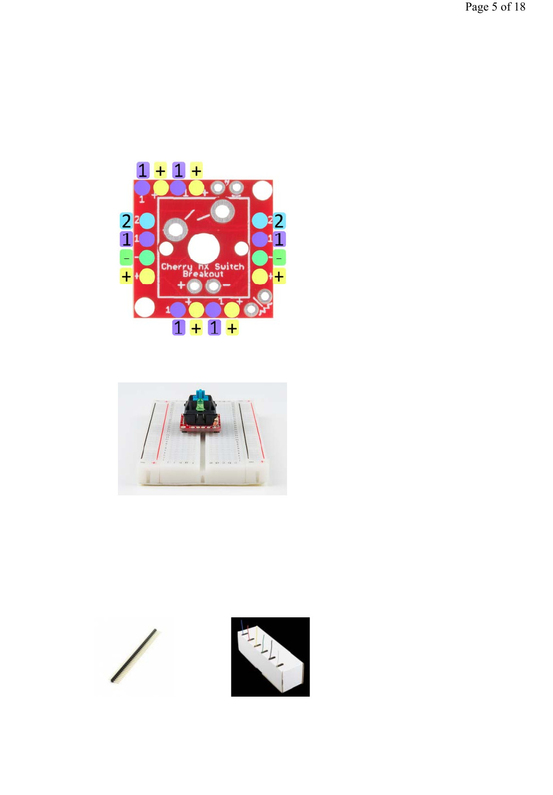 Cherry MX Switch Breakout Hookup Guide Datasheet by SparkFun Electronics | Digi-Key Electronics