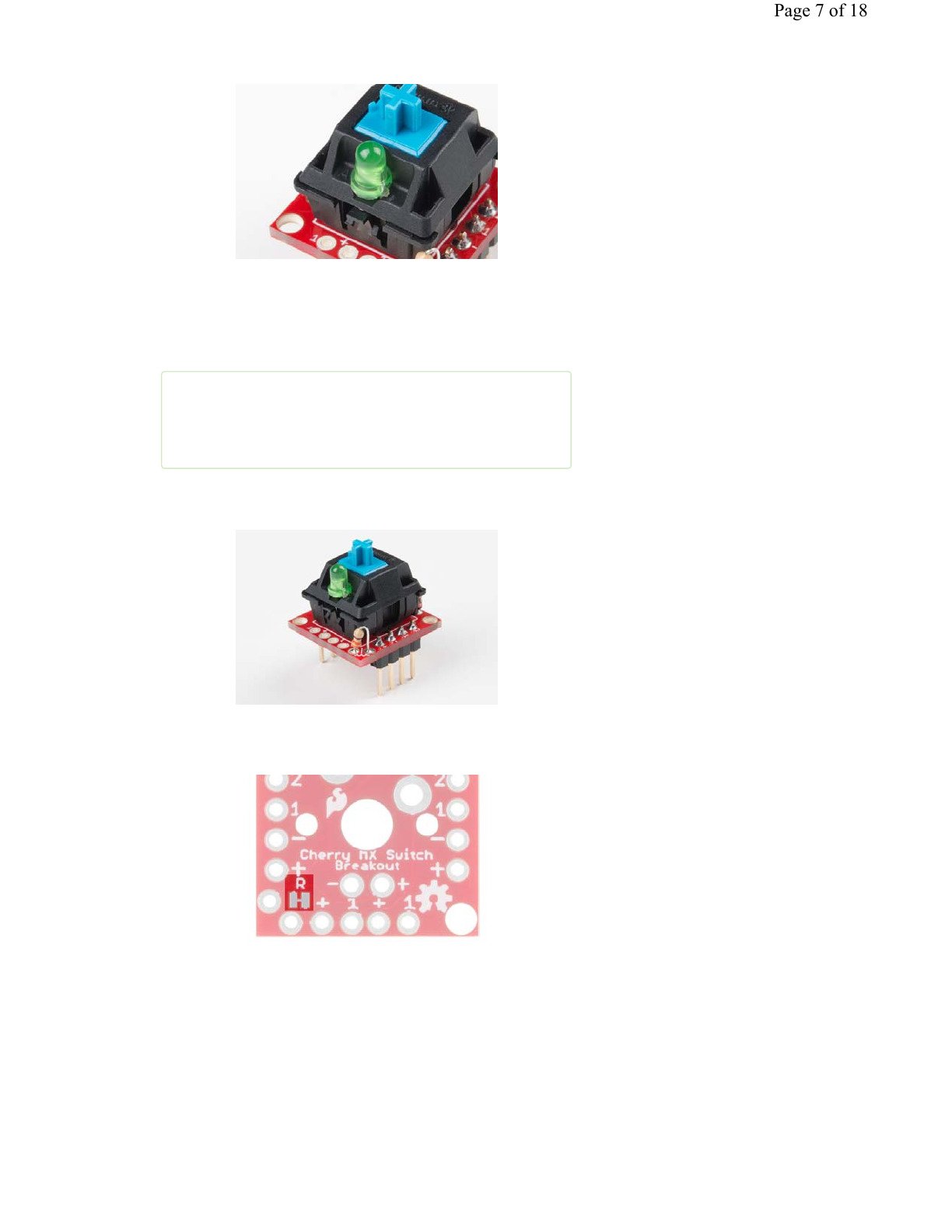 Cherry MX Switch Breakout Hookup Guide Datasheet by SparkFun Electronics | Digi-Key Electronics