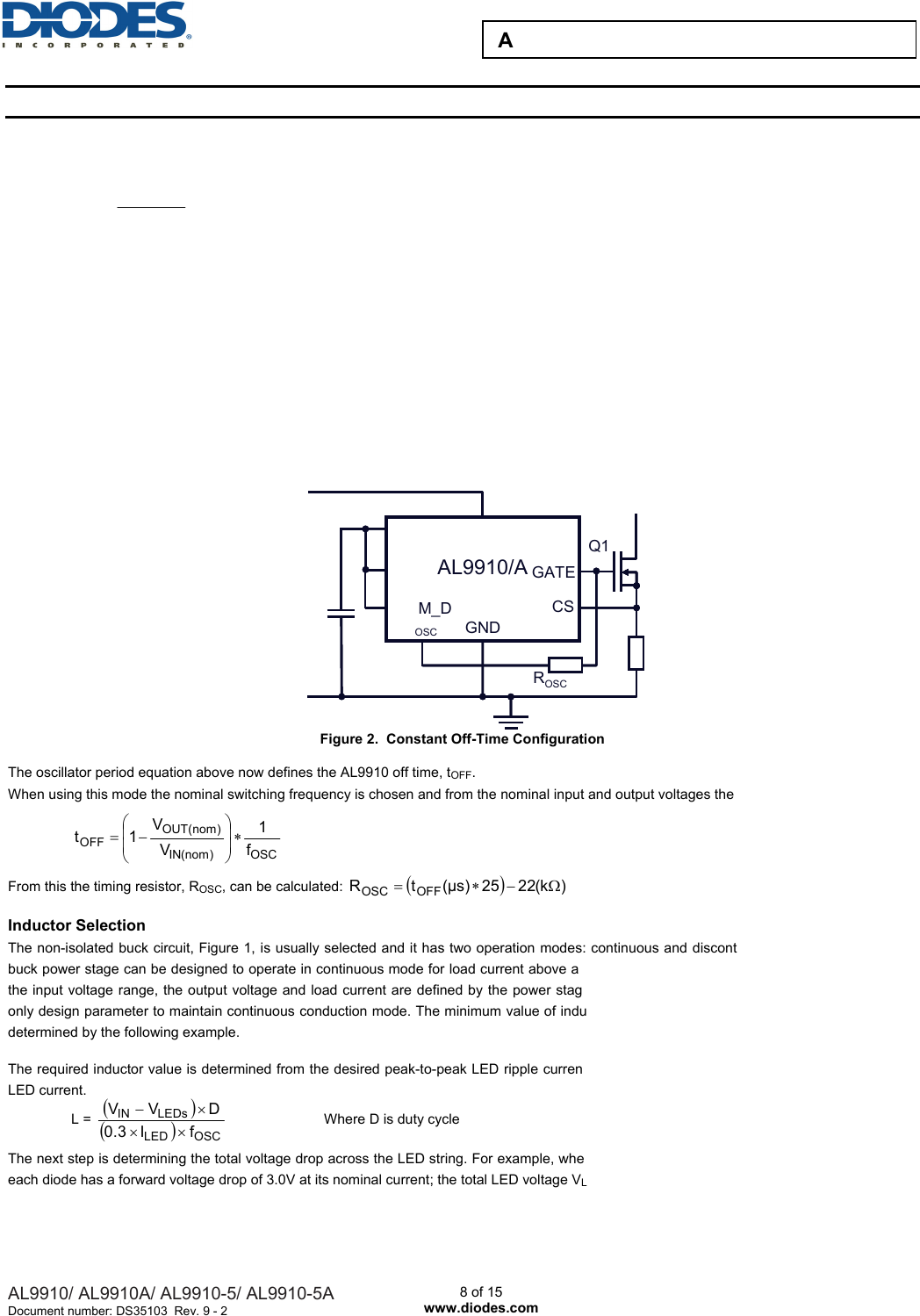 AL9910(A,-5) Datasheet by Diodes Incorporated | Digi-Key Electronics